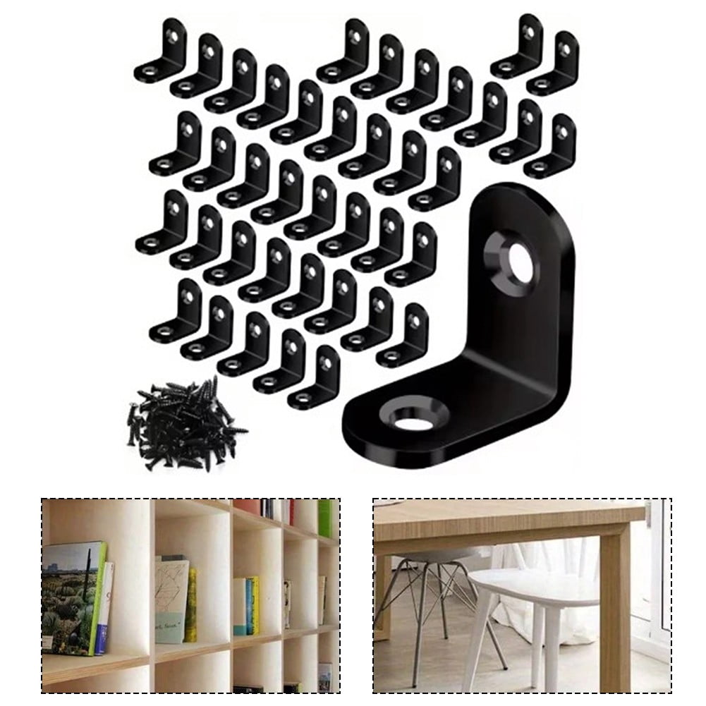 Taituoti 40Pcs Stainless Steel L Brackets Small Right Angle Corner ...