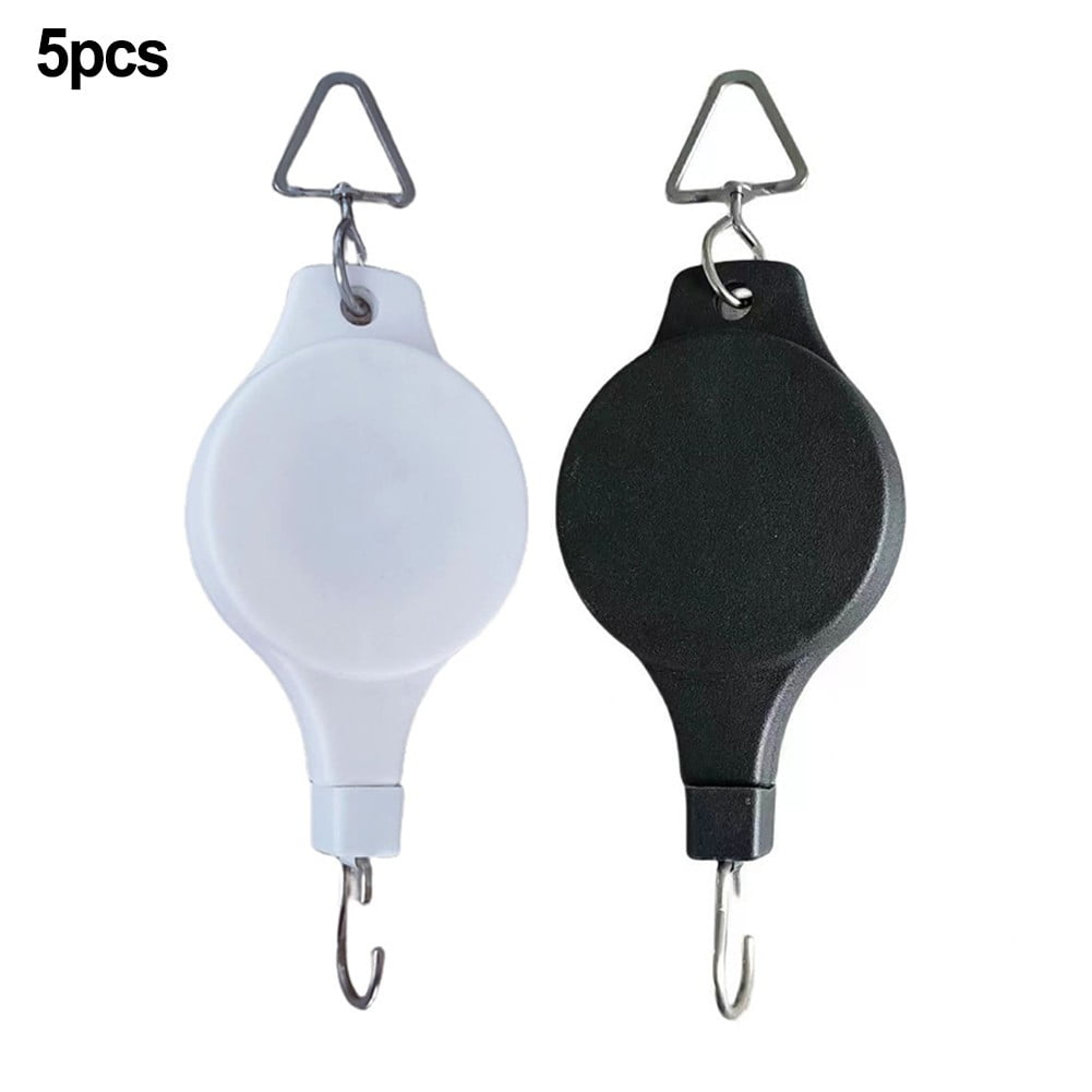 Taituoti 5Pcs Retractable Hanging Pot Hook Flower Basket Hook Home ...