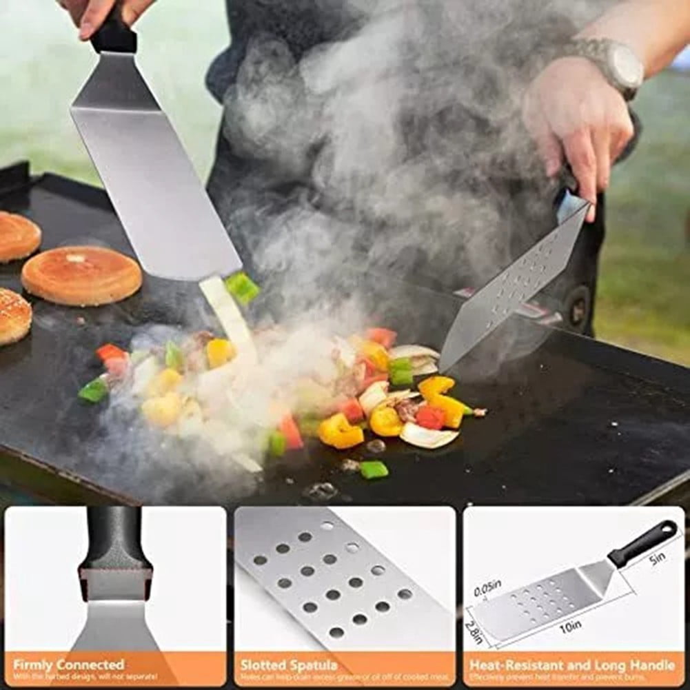 Taituoti 6Pcs Stainless Steel Bbq Shovel Oblique Mouth Shovel Frying ...