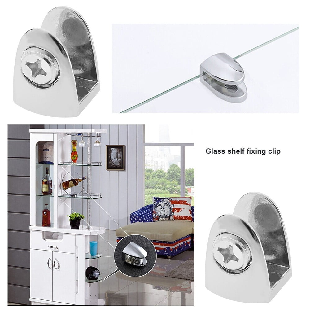 Taituoti 8 X Zinc Alloy Adjustable Shelf Clamp Glass Shelf Support ...