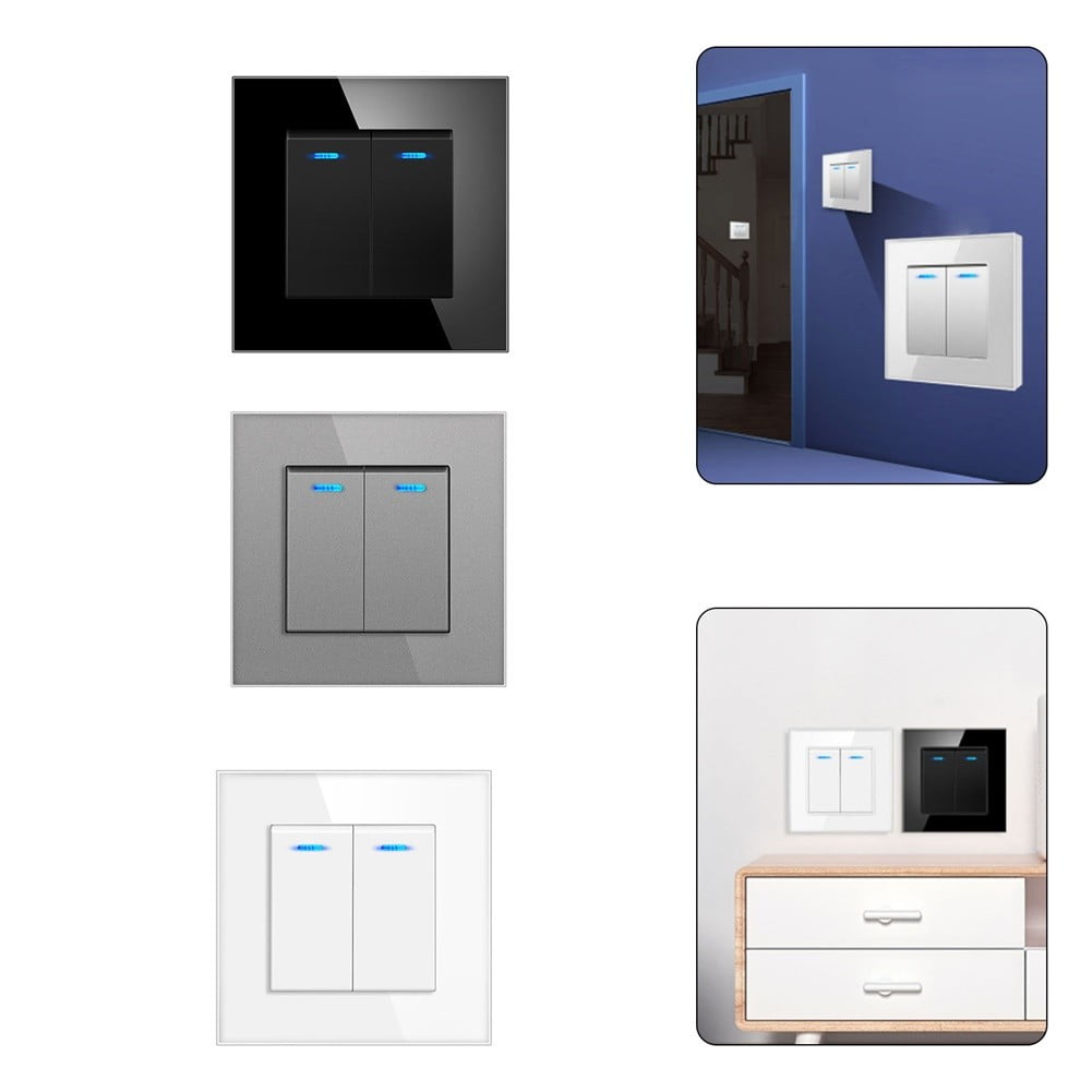 Taituoti 82-Type Tempered Glass Panel Concealed Wall Two-Way Dual ...