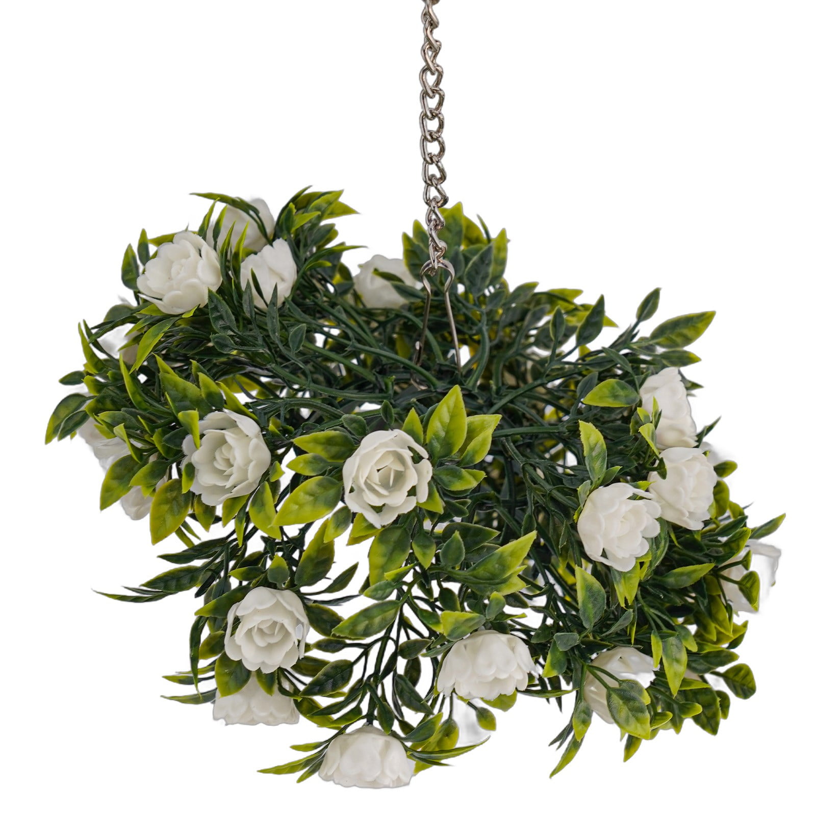 Taituoti Artificial Rose Flower Balls Topiary Hanging Garden Basket Plant Stable,B 20Cm ...