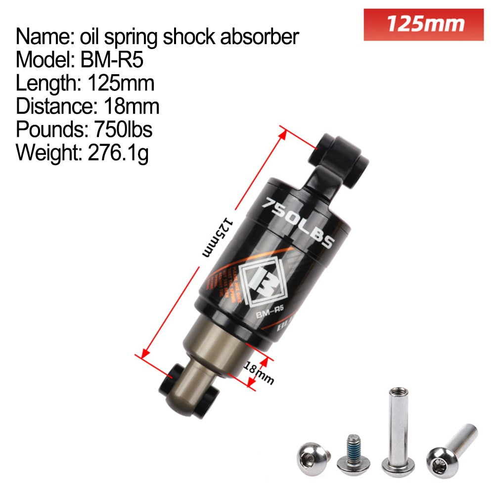 Taituoti Bicycle Rear Shock Absorber 125-190Mm 1000Lbs Ebike Electric ...
