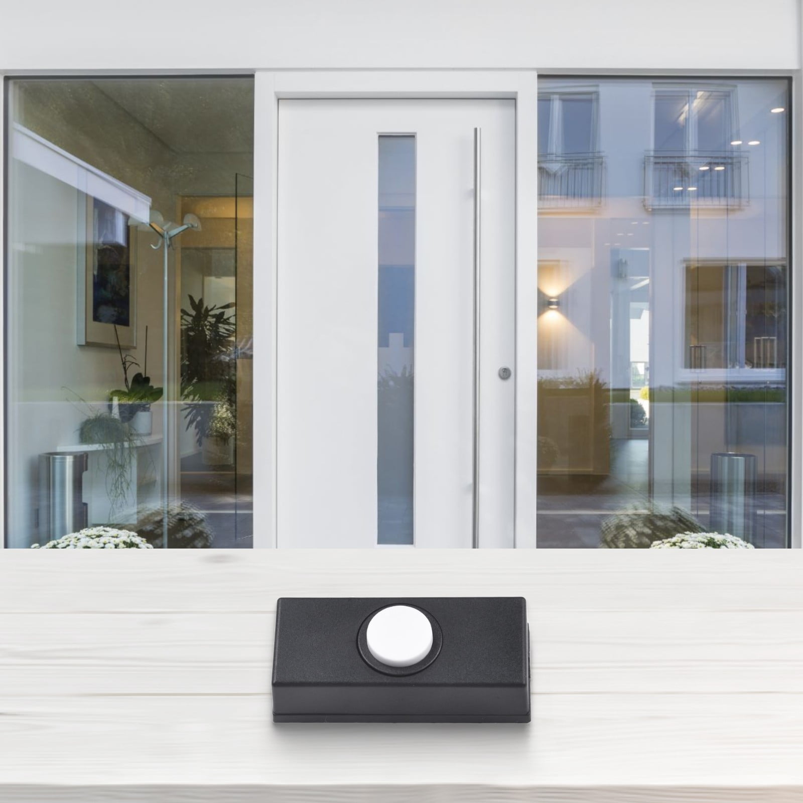 Taituoti Black Door Bell Chime Bell Push Press Button Inserts Wall ...