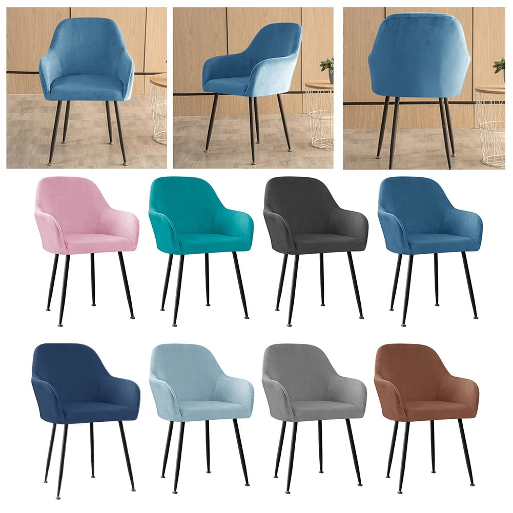 Taituoti Cover Silver Fox Velvet Fabric Stretch Home Hotel Dining Chair ...