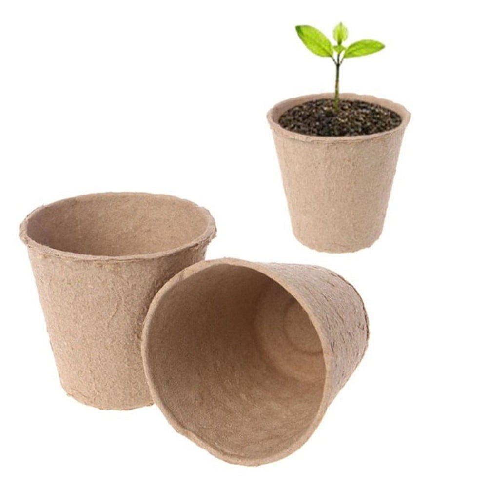 Taituoti Degradable Paper Pulp Plant Pot, Flower Pot, Garden Planting ...