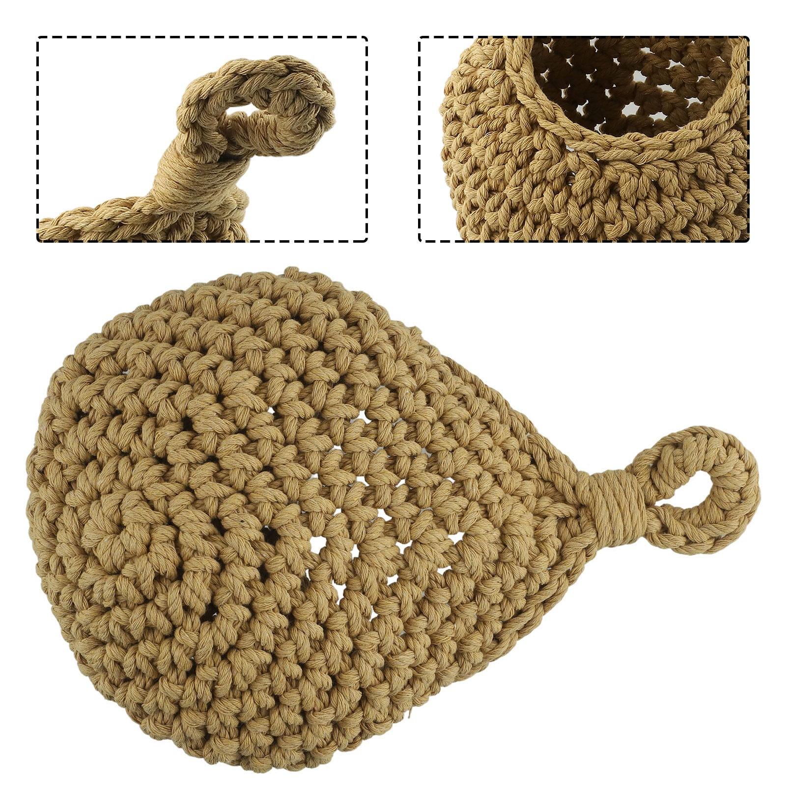 Taituoti Hanging Wall Vegetable Fruit Baskets Jute Eco Hanging Basket ...