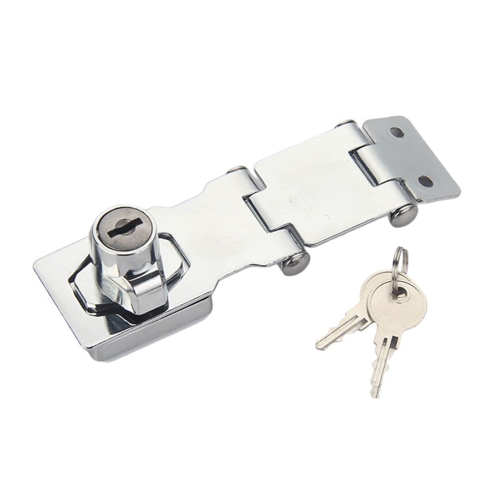 Taituoti Heavy Duty Locking Hasp And Staple With Keys Padlock Cupboard Shed Garage Lock 2.5Inch ...