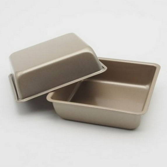 Taituoti Mini Square Cake Pan 4 Inch Bread Baking Dish Non- Kitchen ...
