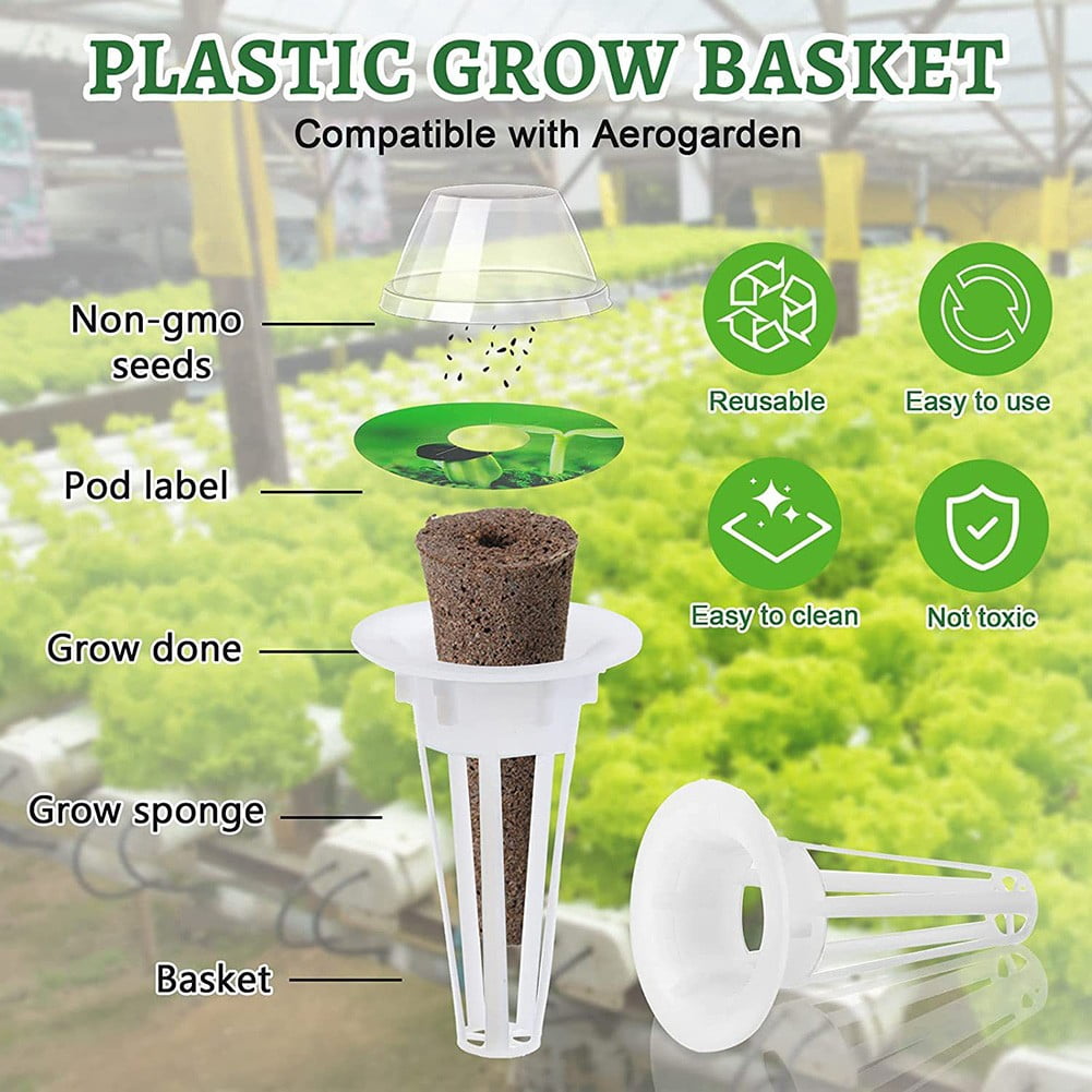 Taituoti Planting Kit With Soilless Grow Sponges And Planting Baskets ...