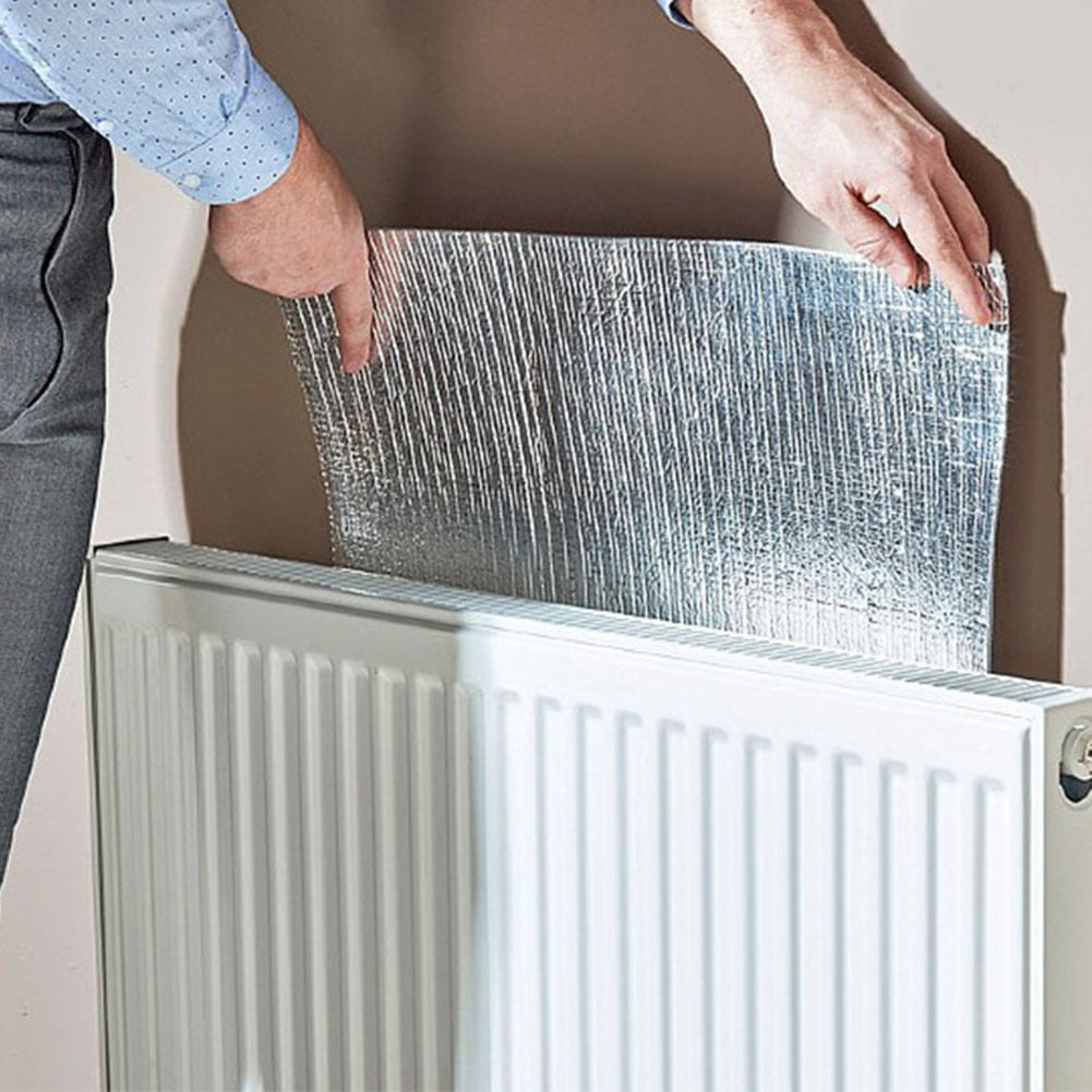 Taituoti Radiator Insulation Foil 5M X 50Cm Double Sided Aluminum Foil ...
