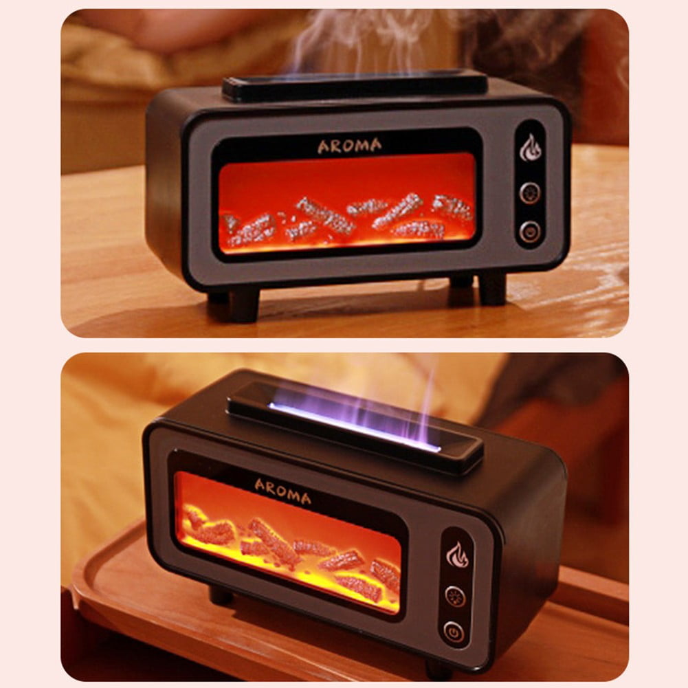 Taituoti Retro Fireplace Humidifier Flame Essential Oil Diffuser 200Ml ...