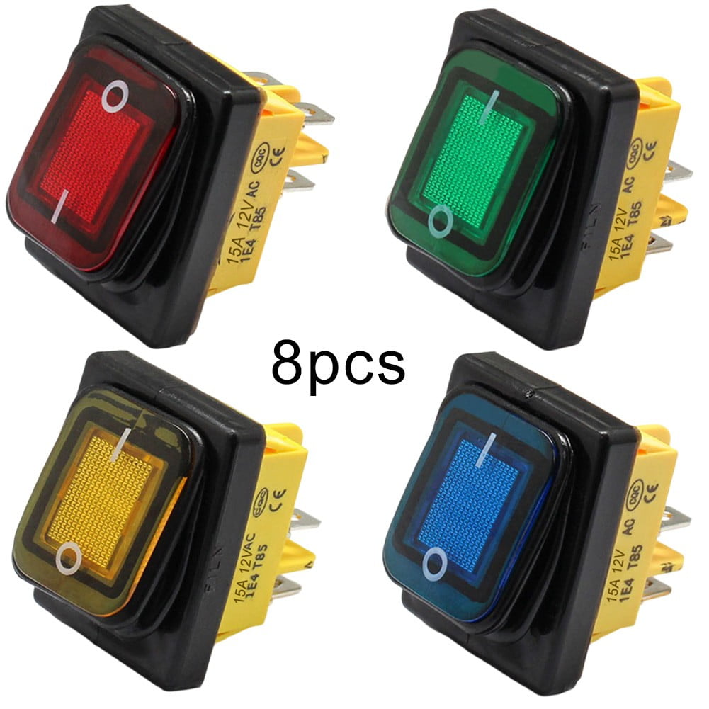 Taituoti Rocker Switch,Toggle Switch For Boats,4P 15A Waterproof Rocker ...