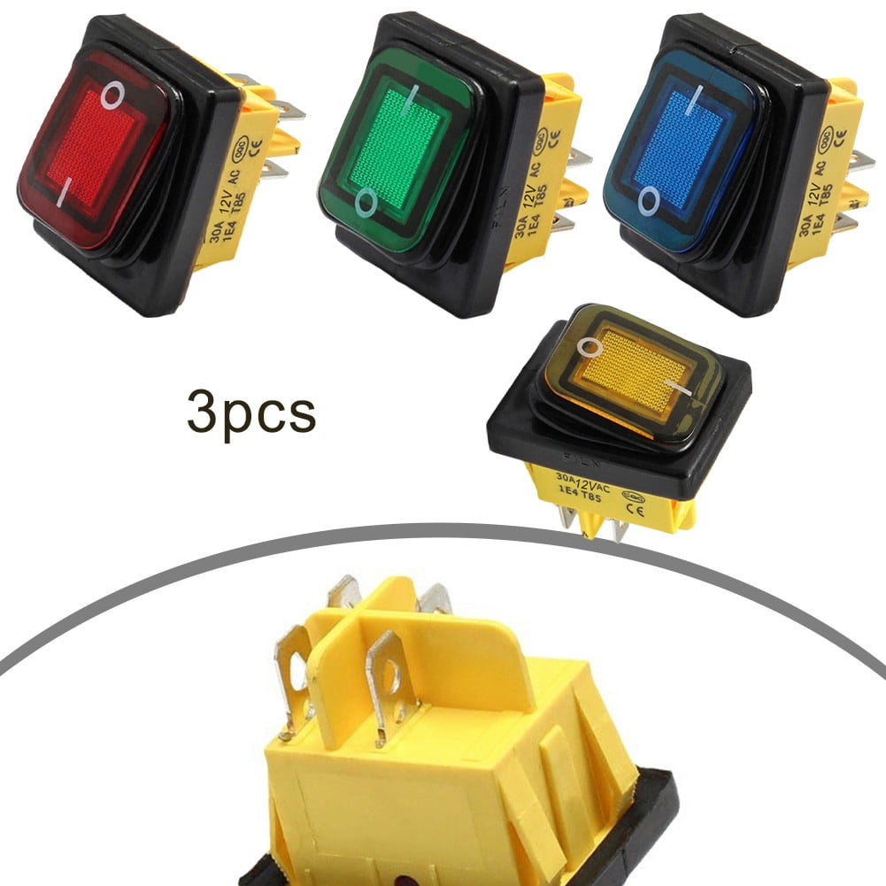 Taituoti Rocker Switch,Toggle Switch For Boats,4P 30A Waterproof Rocker ...