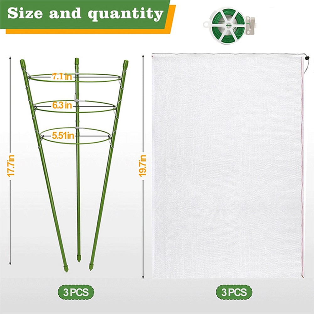 Taituoti Round Vegetable Trellis Climbing Plants Screens Support ...