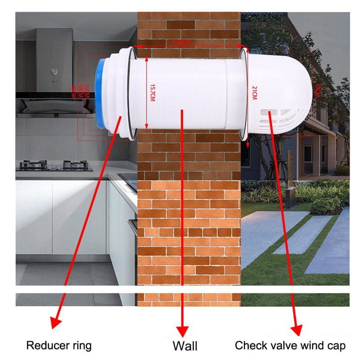 Taituoti Smoke Exhaust Pipe Wall Check Valve To Prevent Rain Insects ...