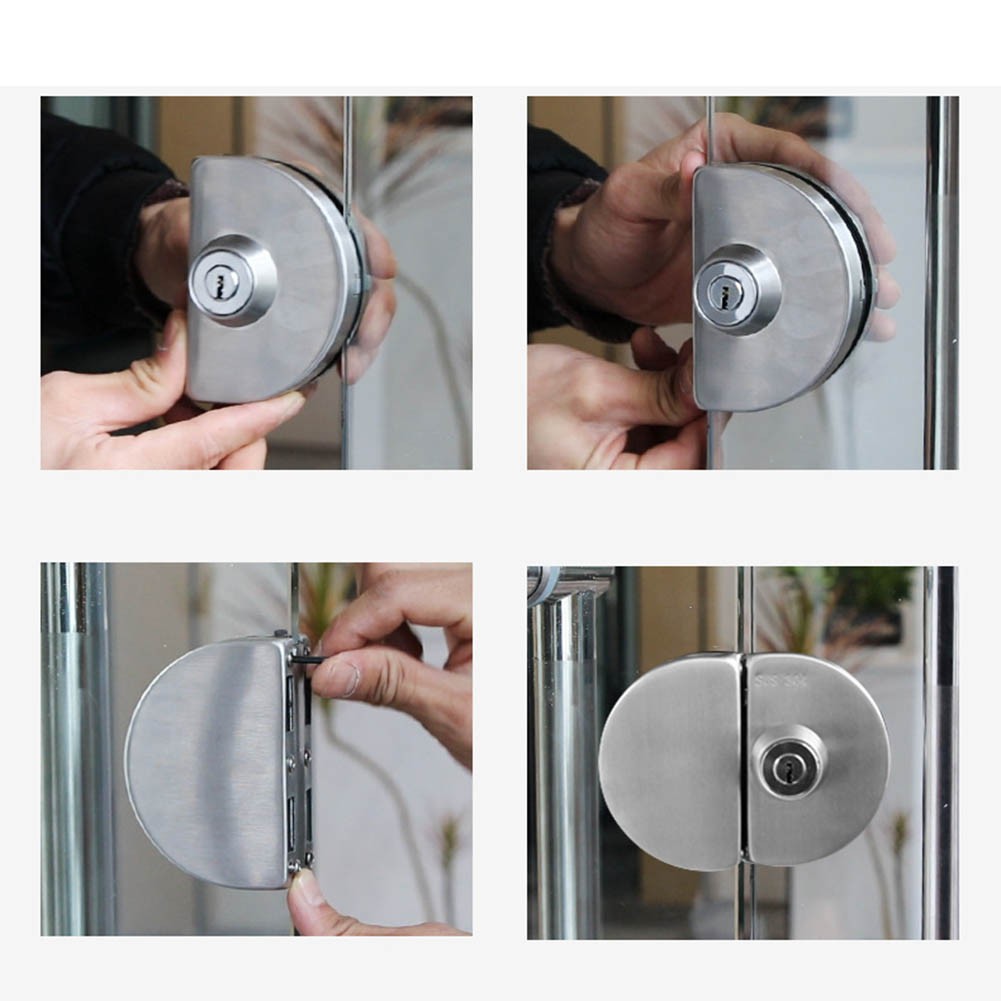 Taituoti Stainless Steel Double Glass Door Locks Push-Pull Locks And ...