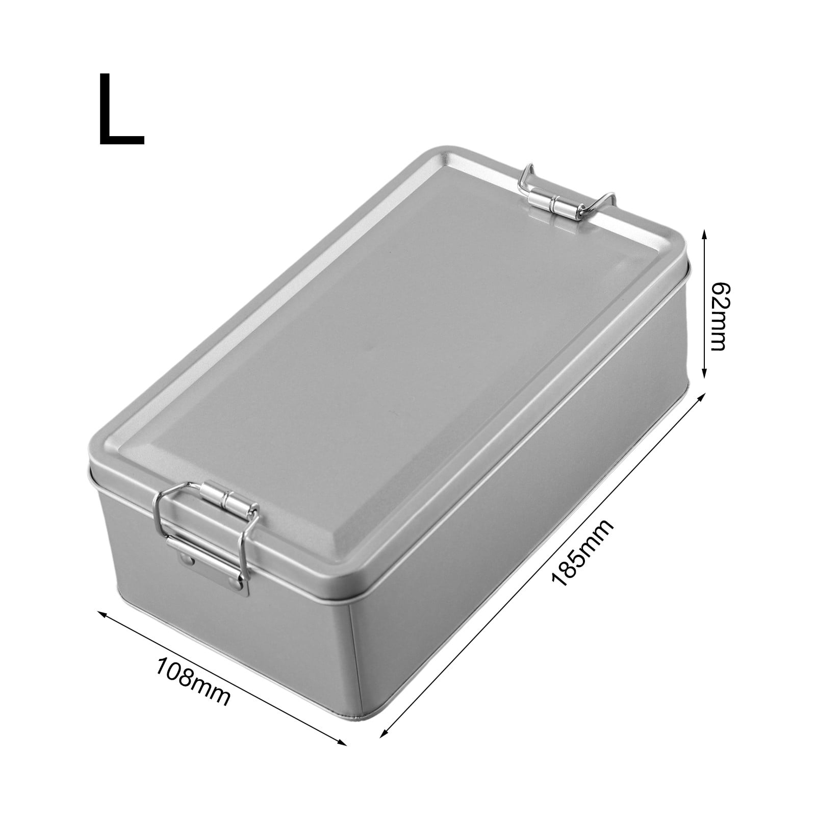 Taituoti Tinplate Box Metal Storage Tins Tea Container Rectangular W/ Lids Cookie Contain,L ...