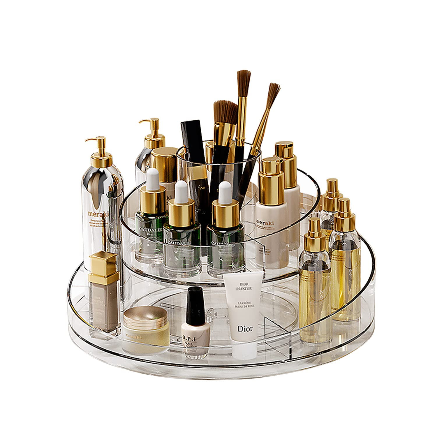 Taiuloo 360 Rotating Makeup Organizer, Lazy Susan Turntable Cosmetics ...