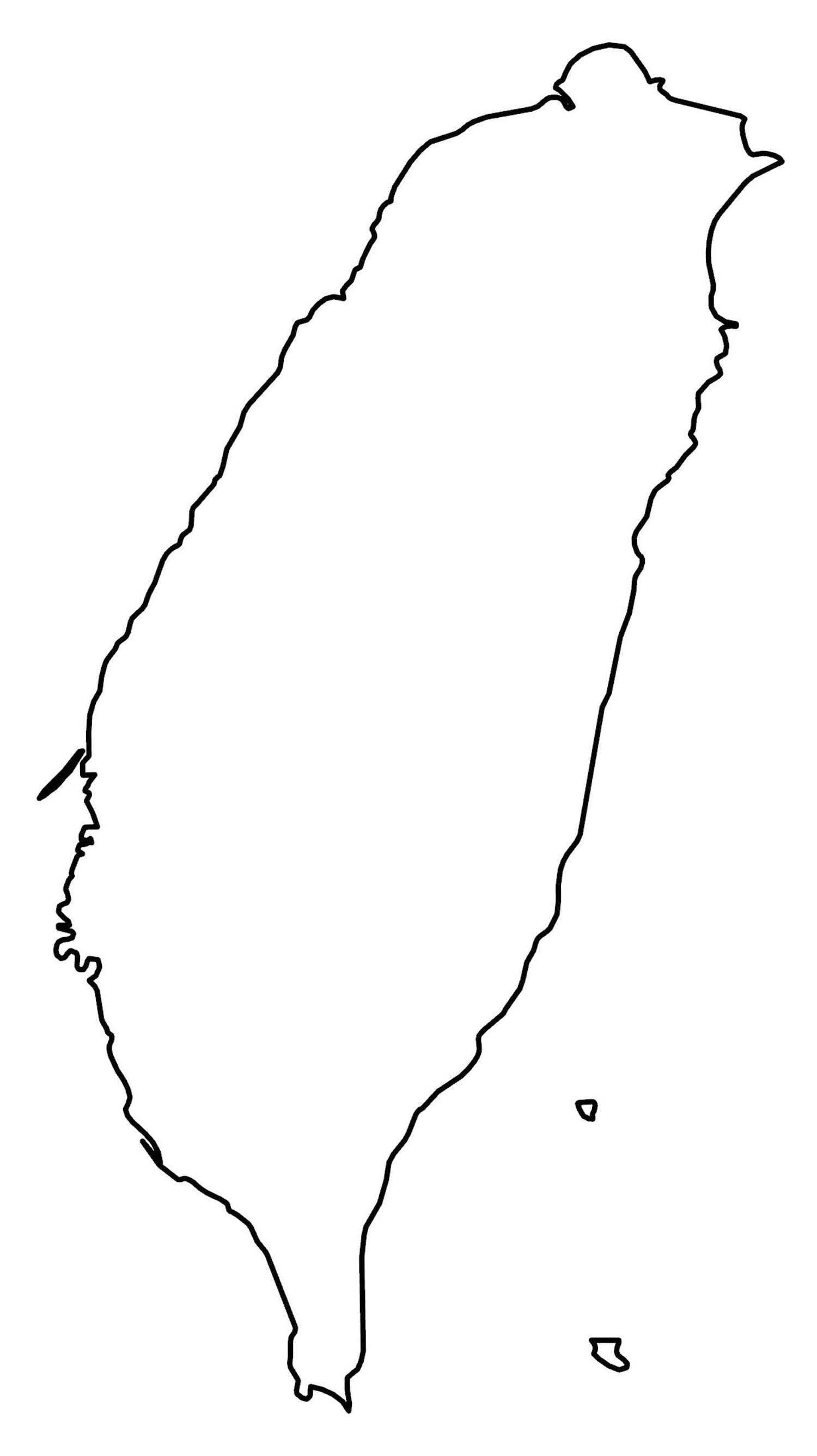 Taiwan Blank Outline Map GLOSSY POSTER PICTURE PHOTO PRINT BANNER ...