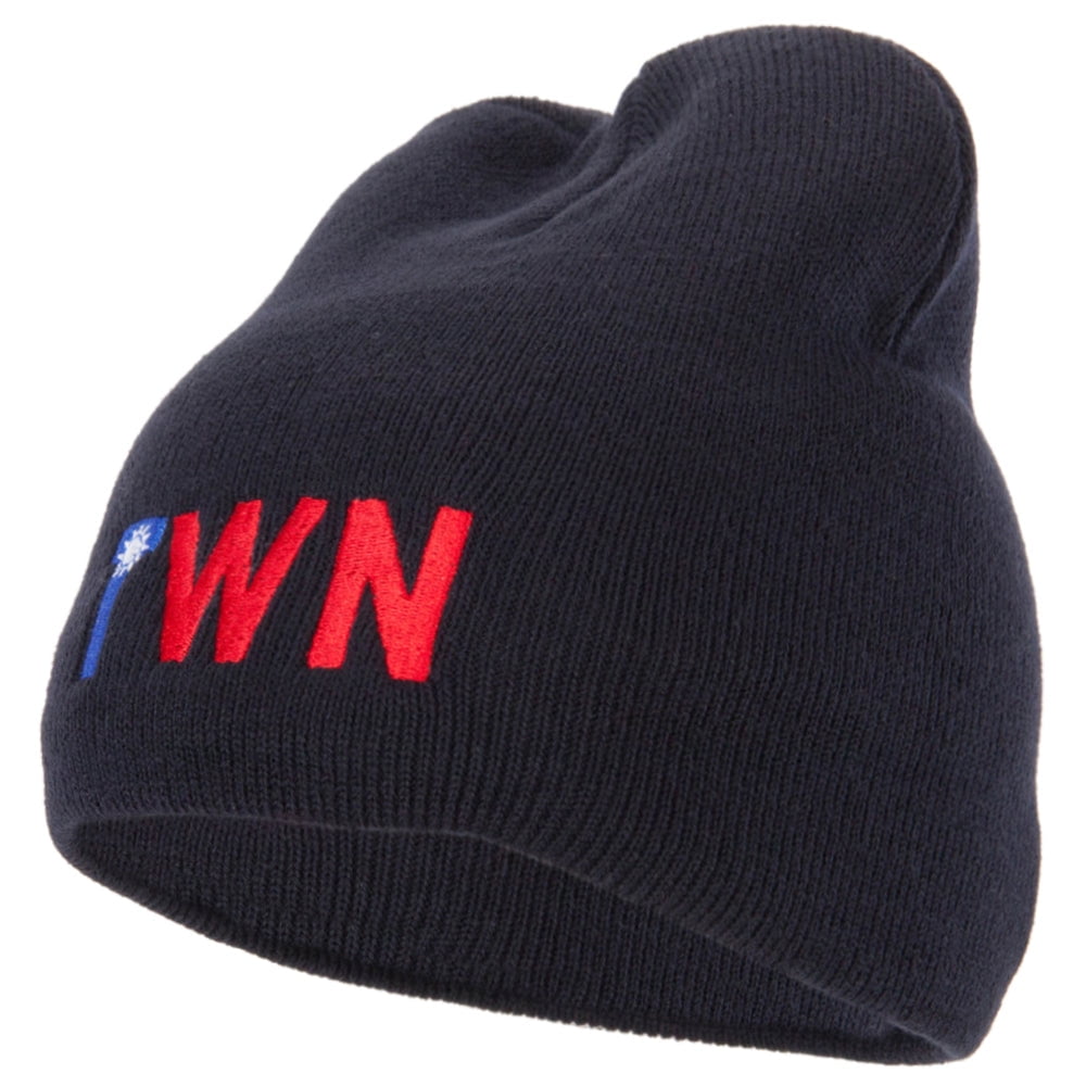 Taiwan Country Three-Letter TWN Flag Embroidered 8 Inch Knitted Short ...