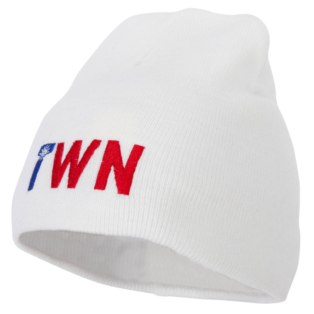 Taiwan Country Three-Letter TWN Flag Embroidered 8 Inch Knitted Short ...