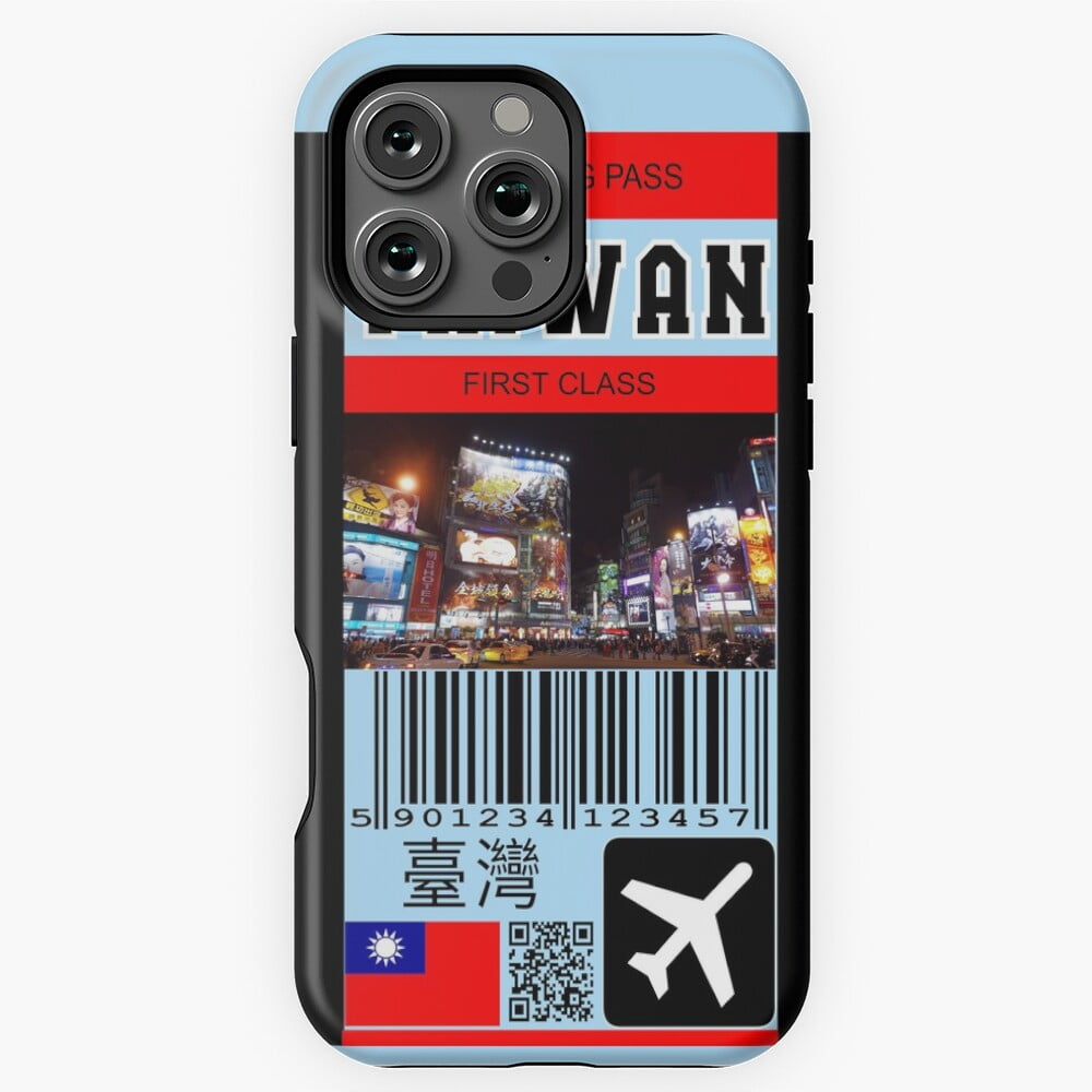 Taiwan First Class Boarding Pass Art iPhone Case 11 12 13 14 15 16 17 ...