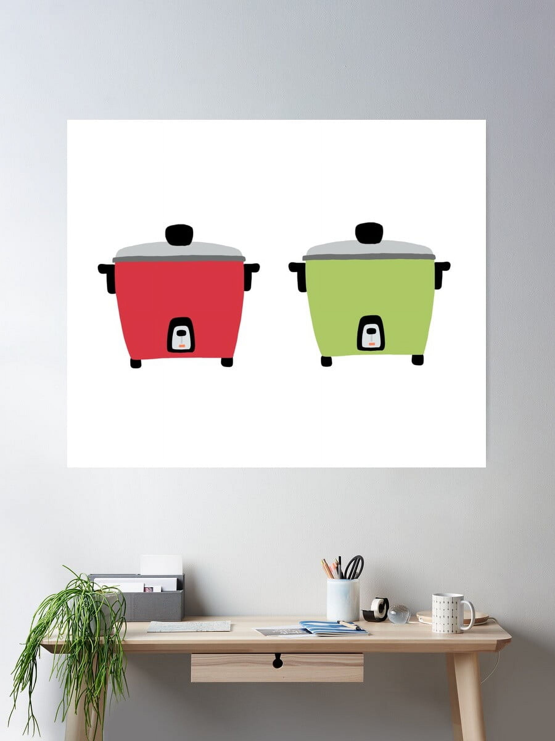 Taiwan Traditional Old School Rice Cooker Poster Wall Art, Modern Wall ...