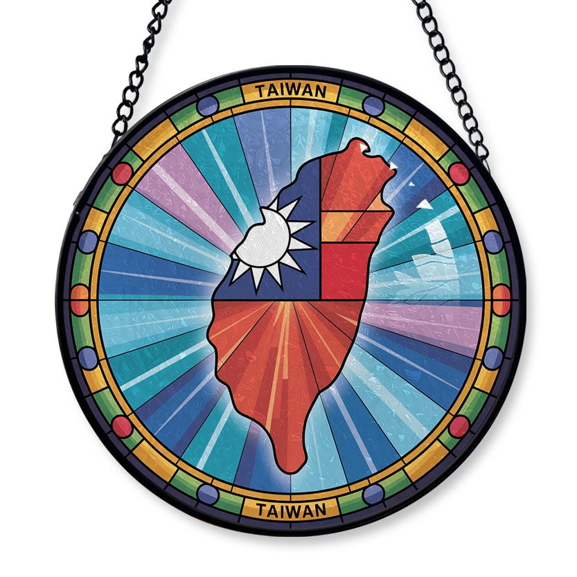 Taiwan Travel Decor Suncatcher Stained Glass Window Hanging, Gift for ...