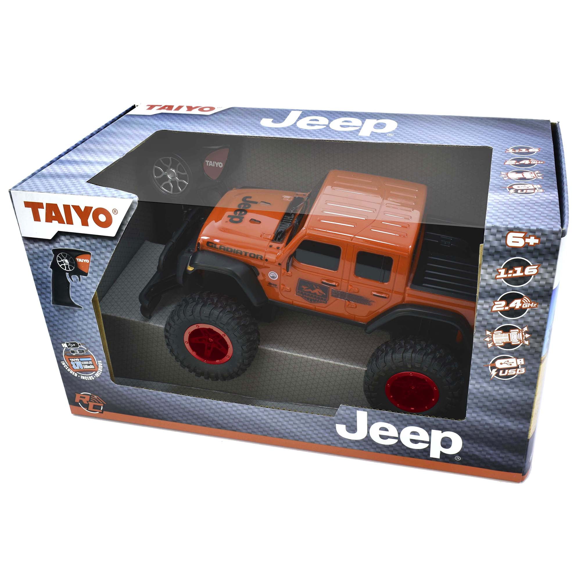 Taiyo: Jeep Gladiator 1:16 Scale R/C Vehicle in Red - Walmart.com