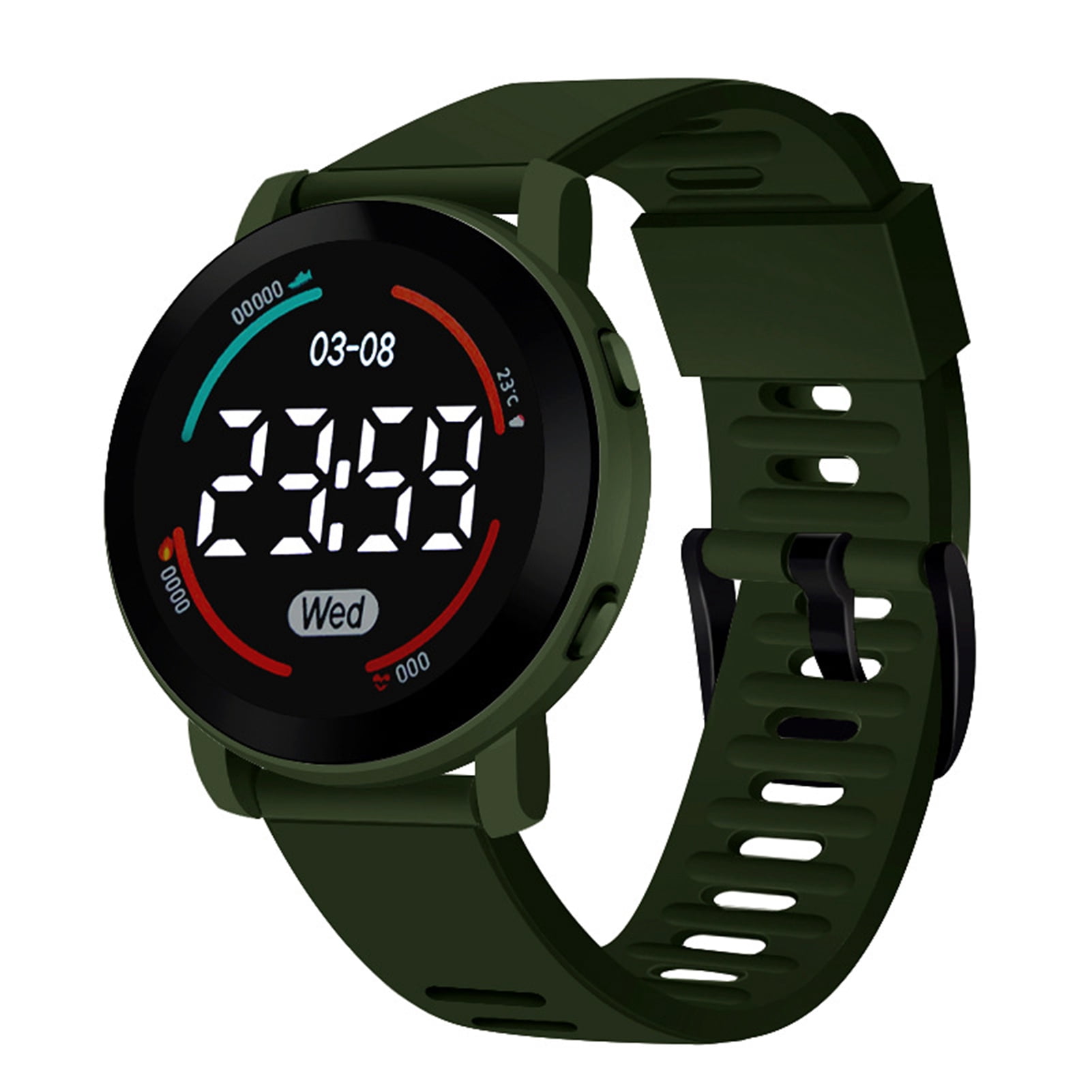 Taize Electronic Watch Life Waterproof Button Operation LED Sports ...
