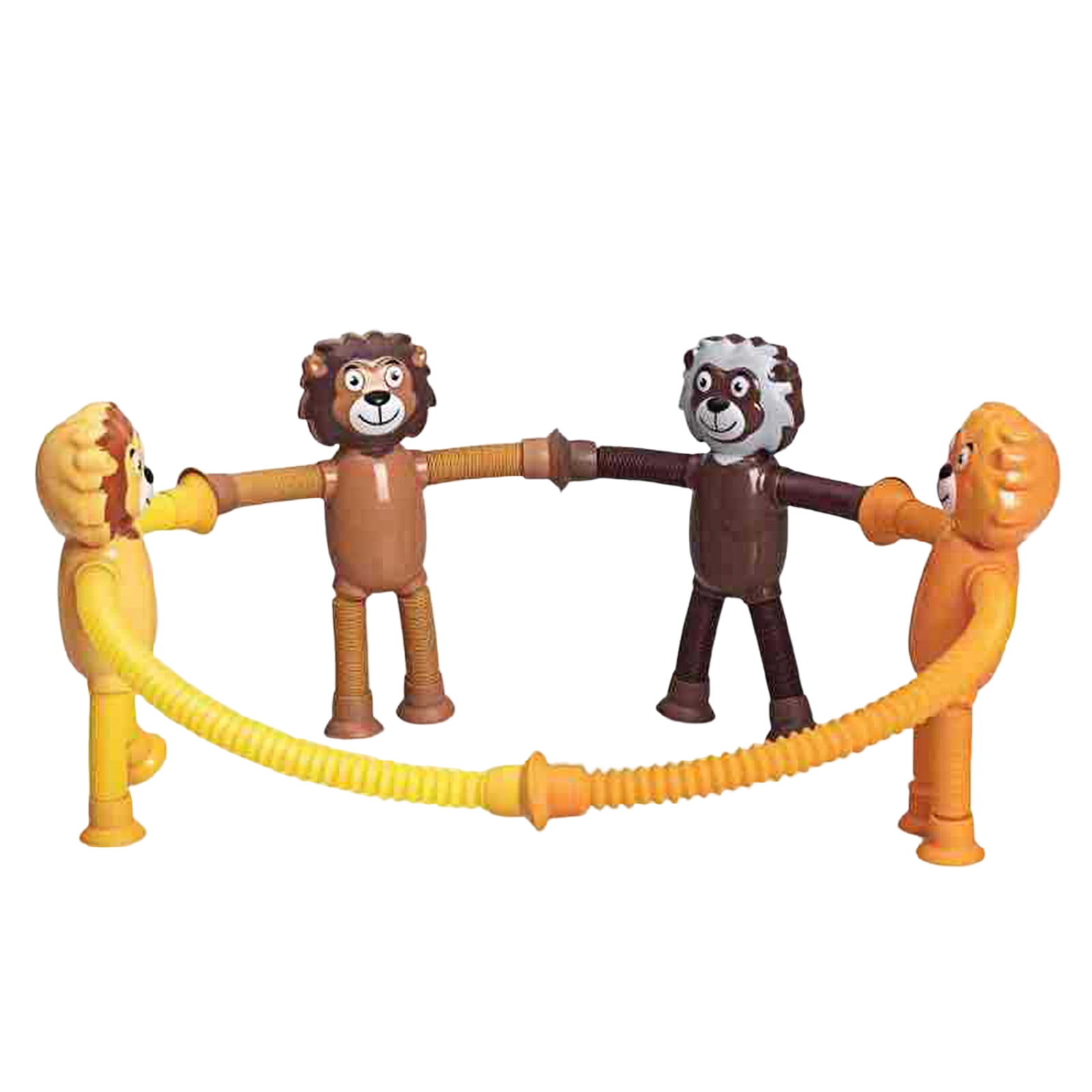 Taize Telescopic Tube Toy with Sucker Flexible Stretchable Monkey Lion ...