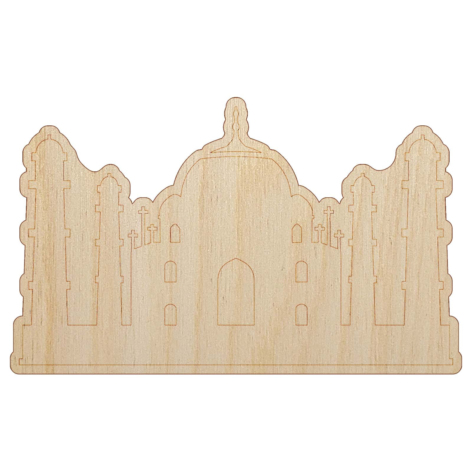 Taj Mahal Agra India Landmark Silhouette Wood Shape Unfinished Piece ...