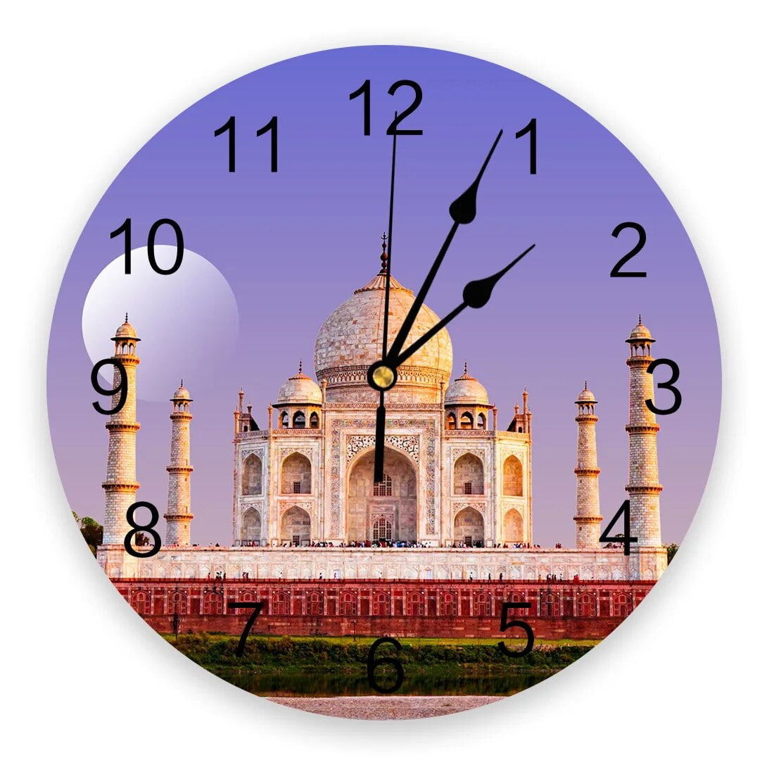 Taj Mahal Castle Architecture Wall Clocks Silent Home Cafe Office Wall ...