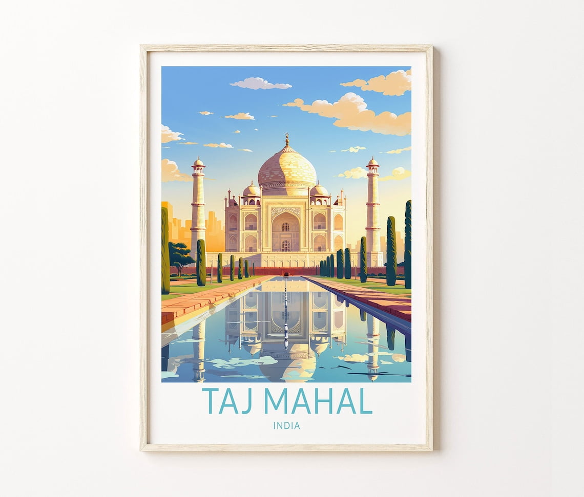 Taj Mahal India Agra Landmark Cultural Heritage Wall Art, Unframed ...