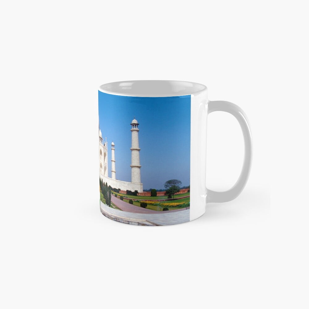 Taj Mahal India Flag - Professional Photo Classic Mug, Ceramic Coffee ...