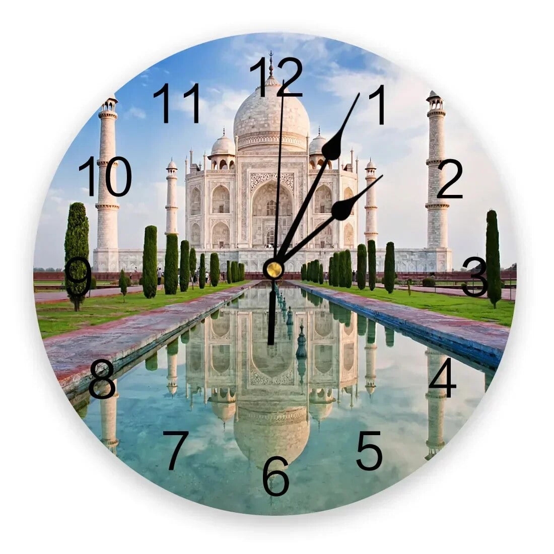 Taj Mahal Thailand Round Wall Clock for Home Decor Living Room No ...