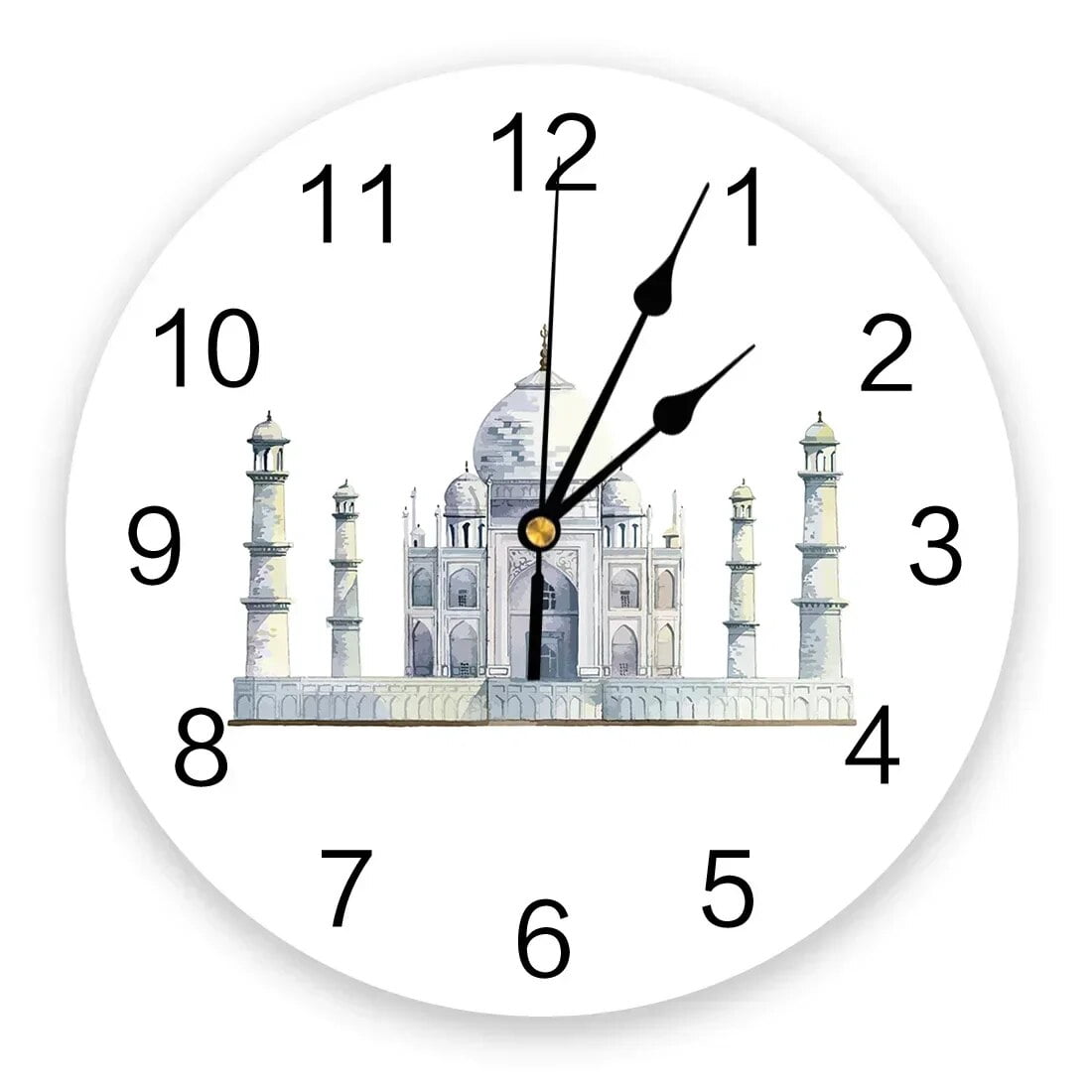 Taj Mahal Thailand Round Wall Clock for Home Decor Living Room No ...