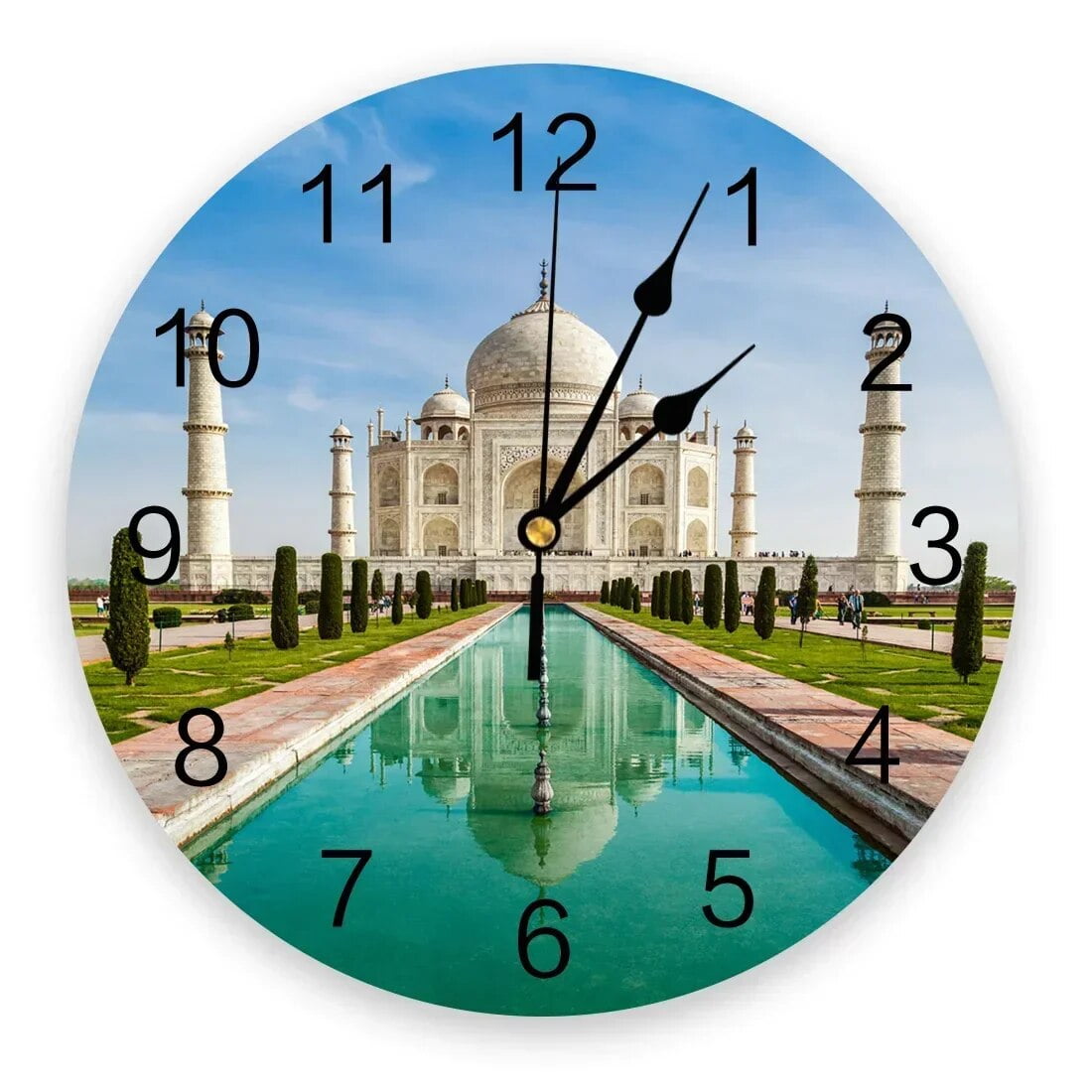Taj Mahal Thailand Round Wall Clock for Home Decor Living Room No ...
