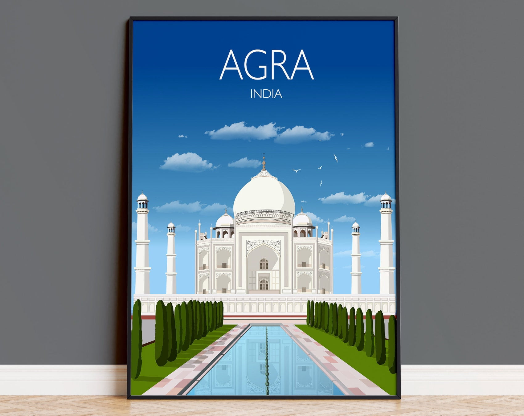 Taj Mahal Travel Print, Agra Poster, Taj Mahal, India, Taj Mahal Gift ...