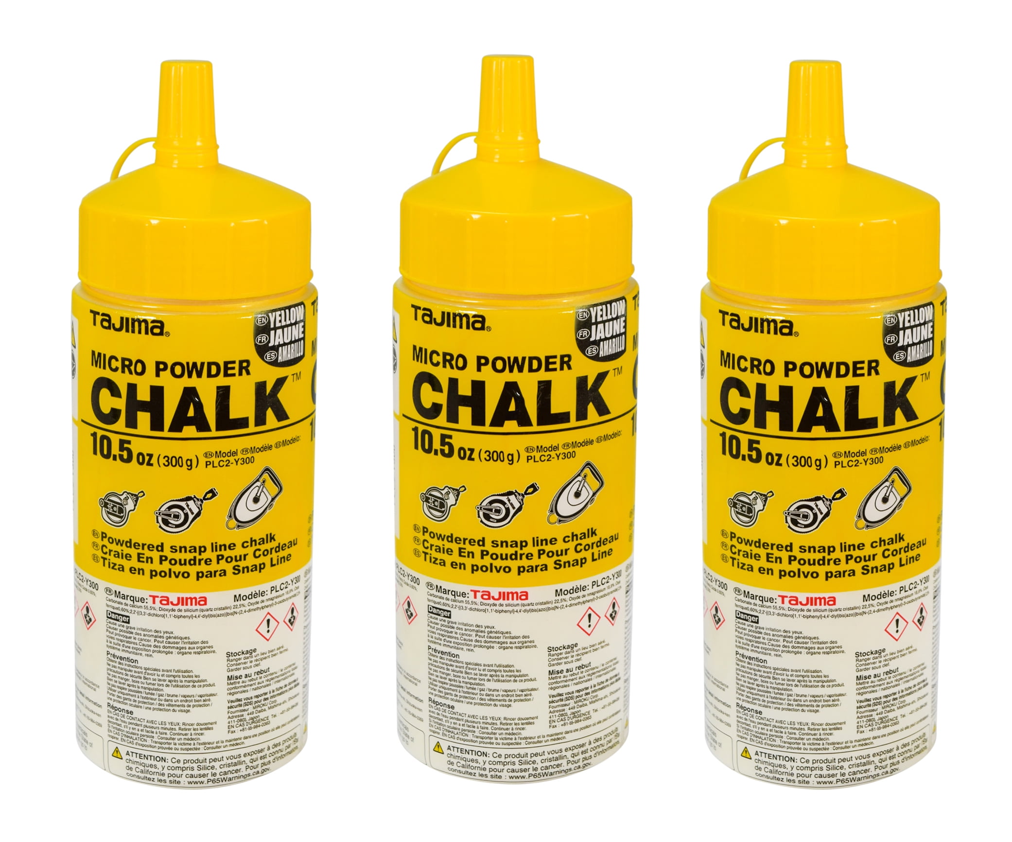 Tajima PLC2-Y300 Micro Chalk Ultra-Fine Chalk 300g / 10.5 oz. Easy-fill ...