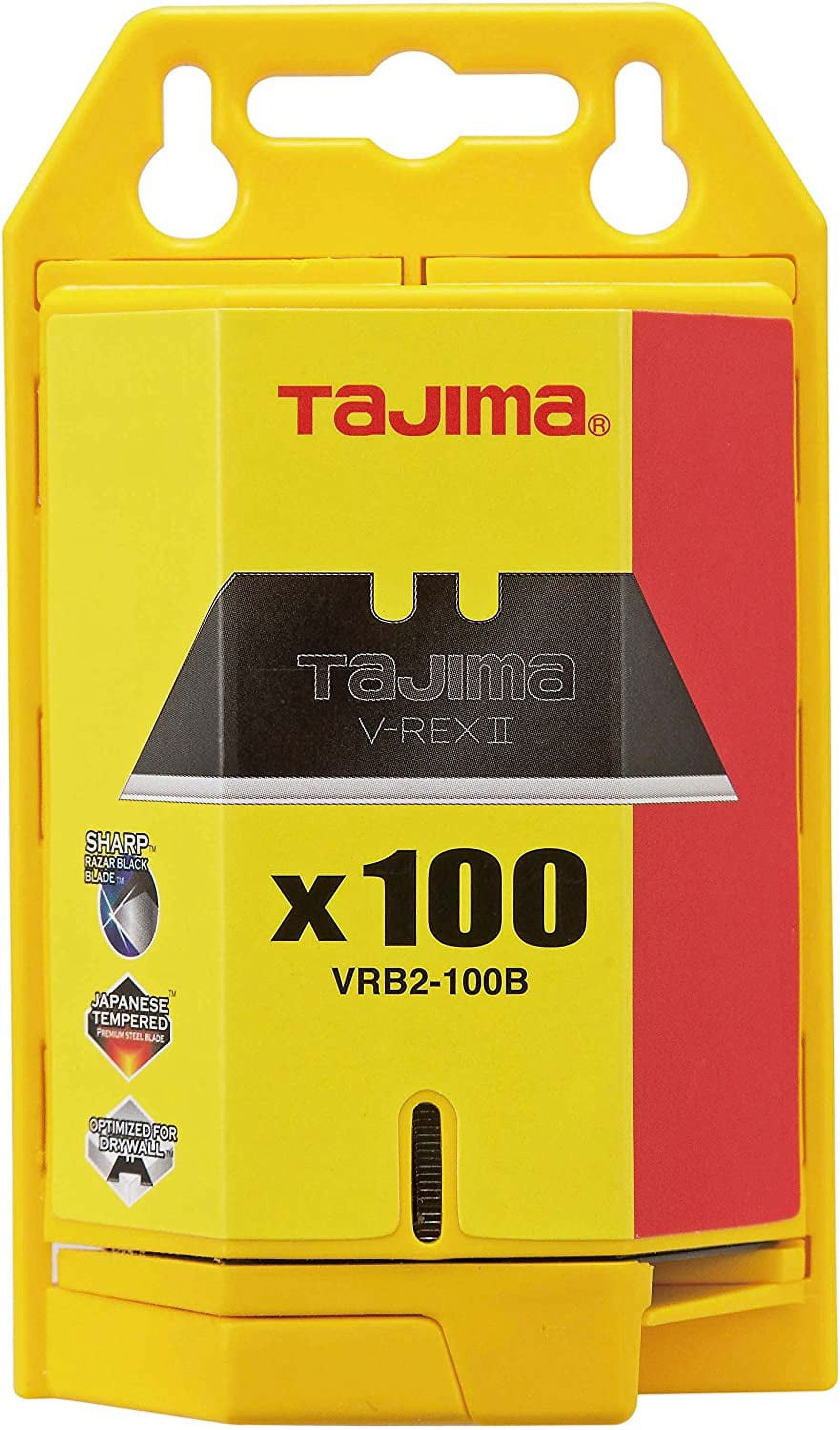 Tajima VRB2-100B V-REX II Premium Tempered Steel Utility Knife Blades, 100-Pack - Walmart.com
