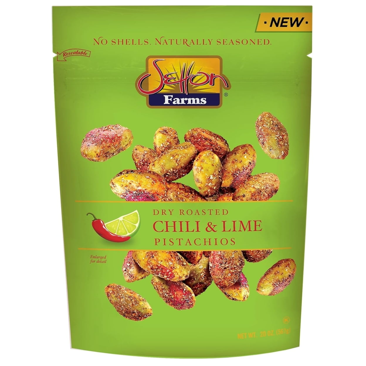 Tajin Chile Lime Seasoned Pistachios, Kosher Parve, 20 Ounce Snack ...