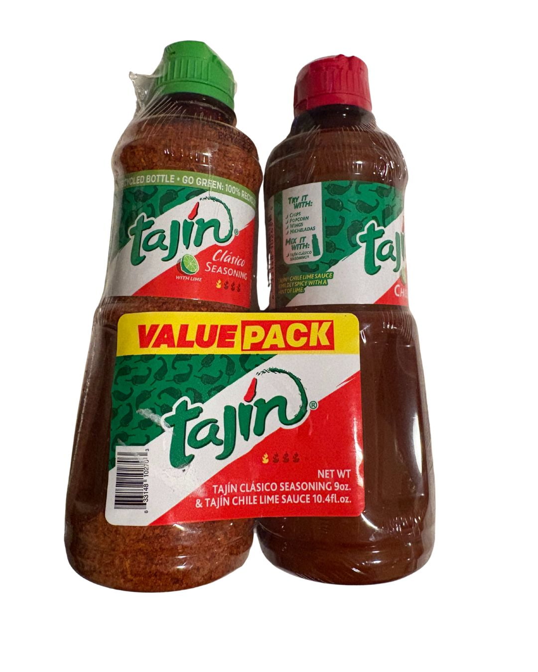 Tajin Classico Seasoning 9oz & Chile Lime Sauce 10.4oz Value Pack ...