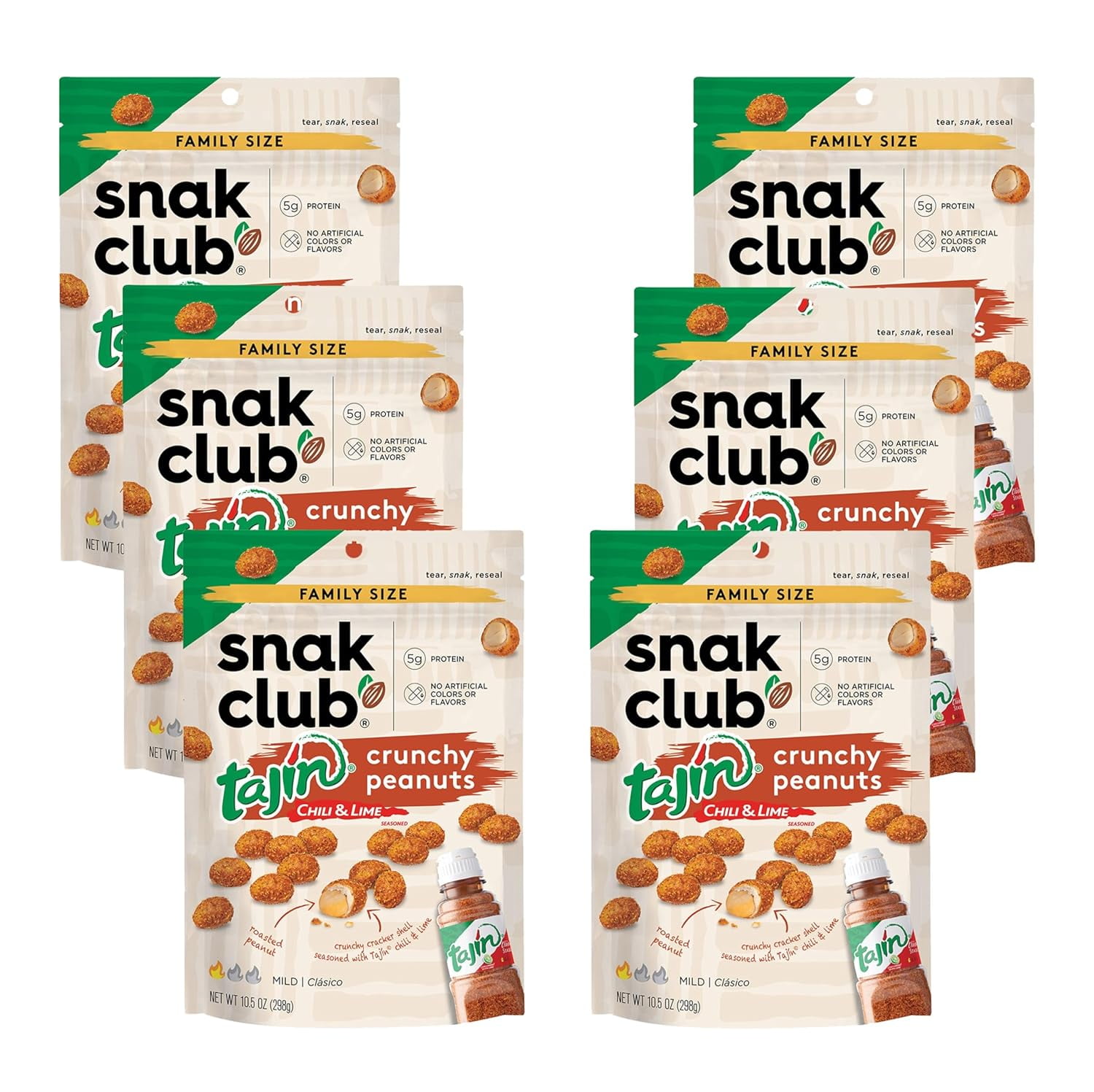 Tajin Crunchy Peanuts, Nuts with Chili and Lime Seasoning, Mild, No ...