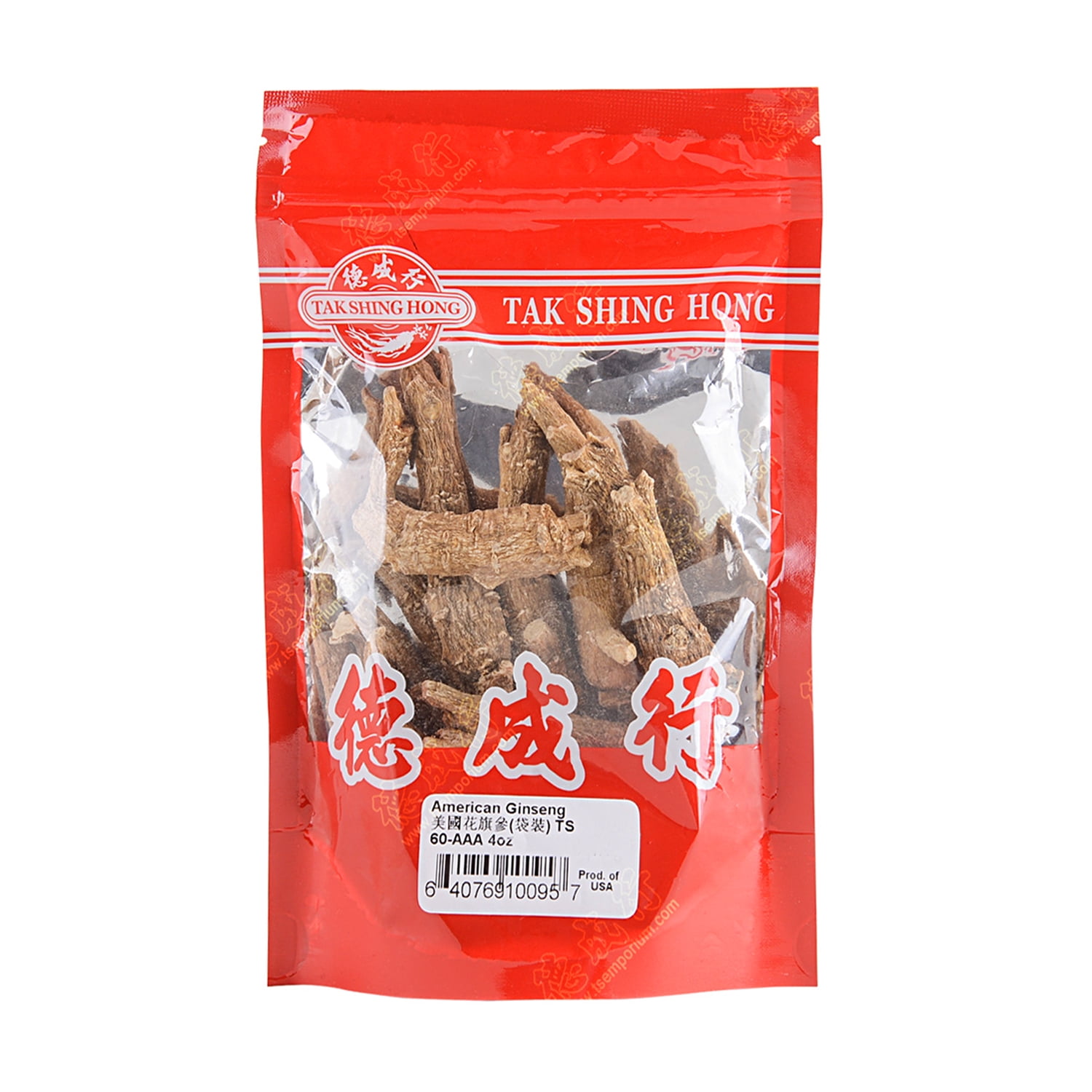 Tak Shing Hong American Ginseng TS60-AAA Original 4oz (Gift Bag & Box ...