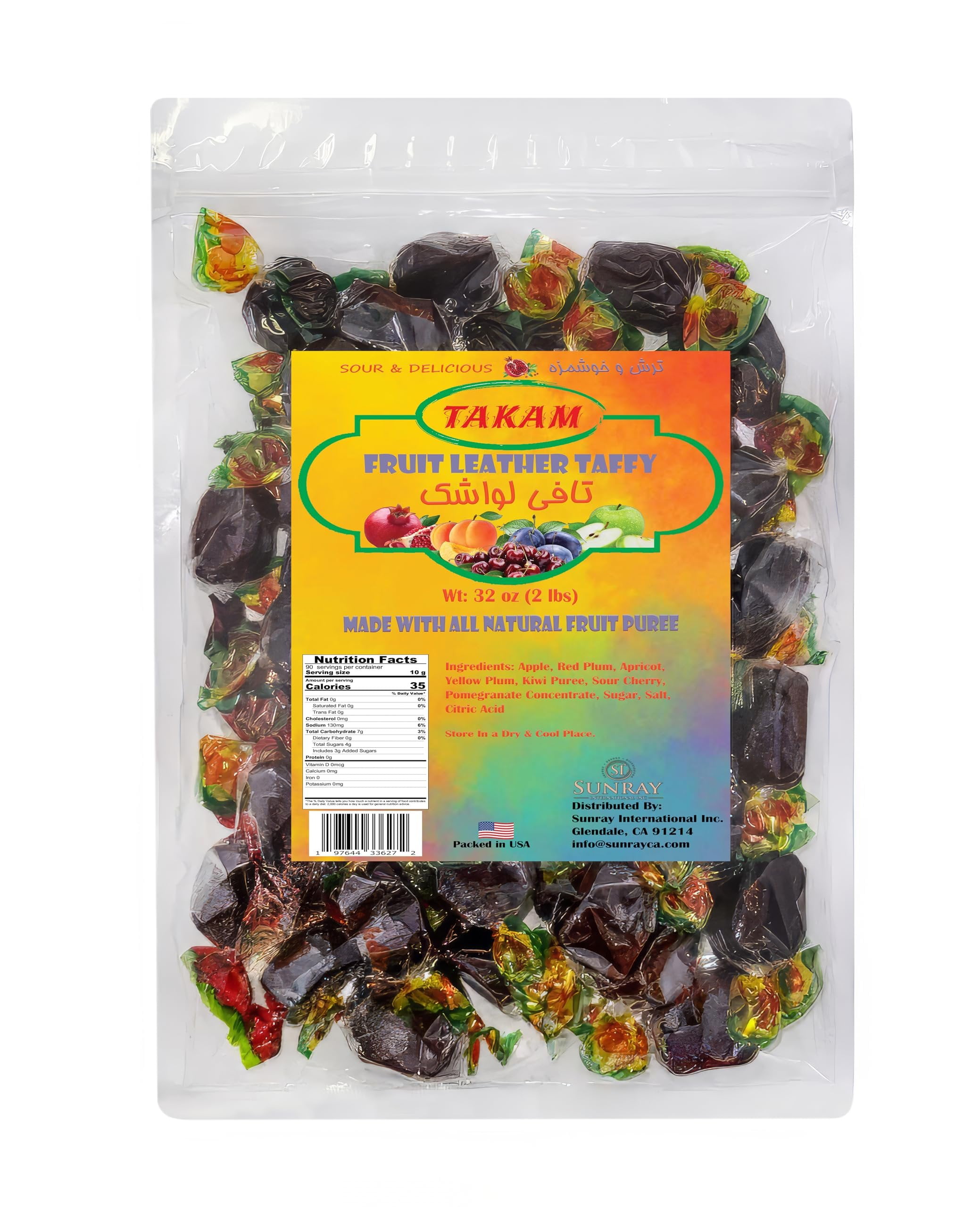 Takam Lavashak Fruit Leather Sour Candy Fruit Snack 32oz Sweet Sour ...