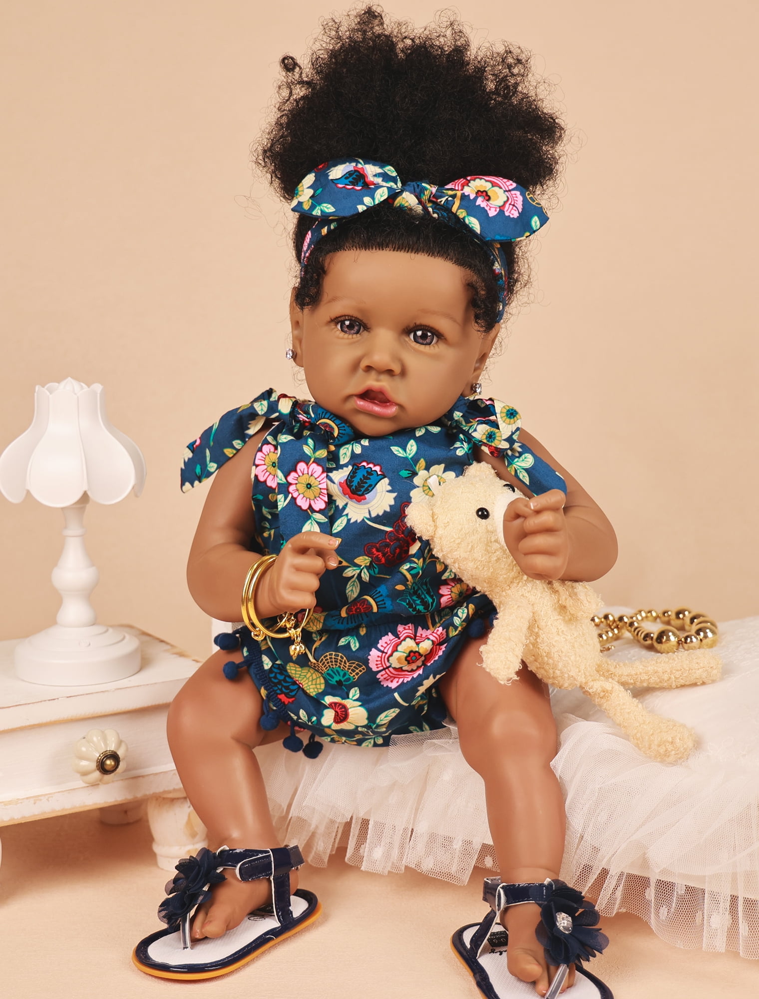 Takanini Reborn Baby Dolls African American Silicone Limbs Realistic ...