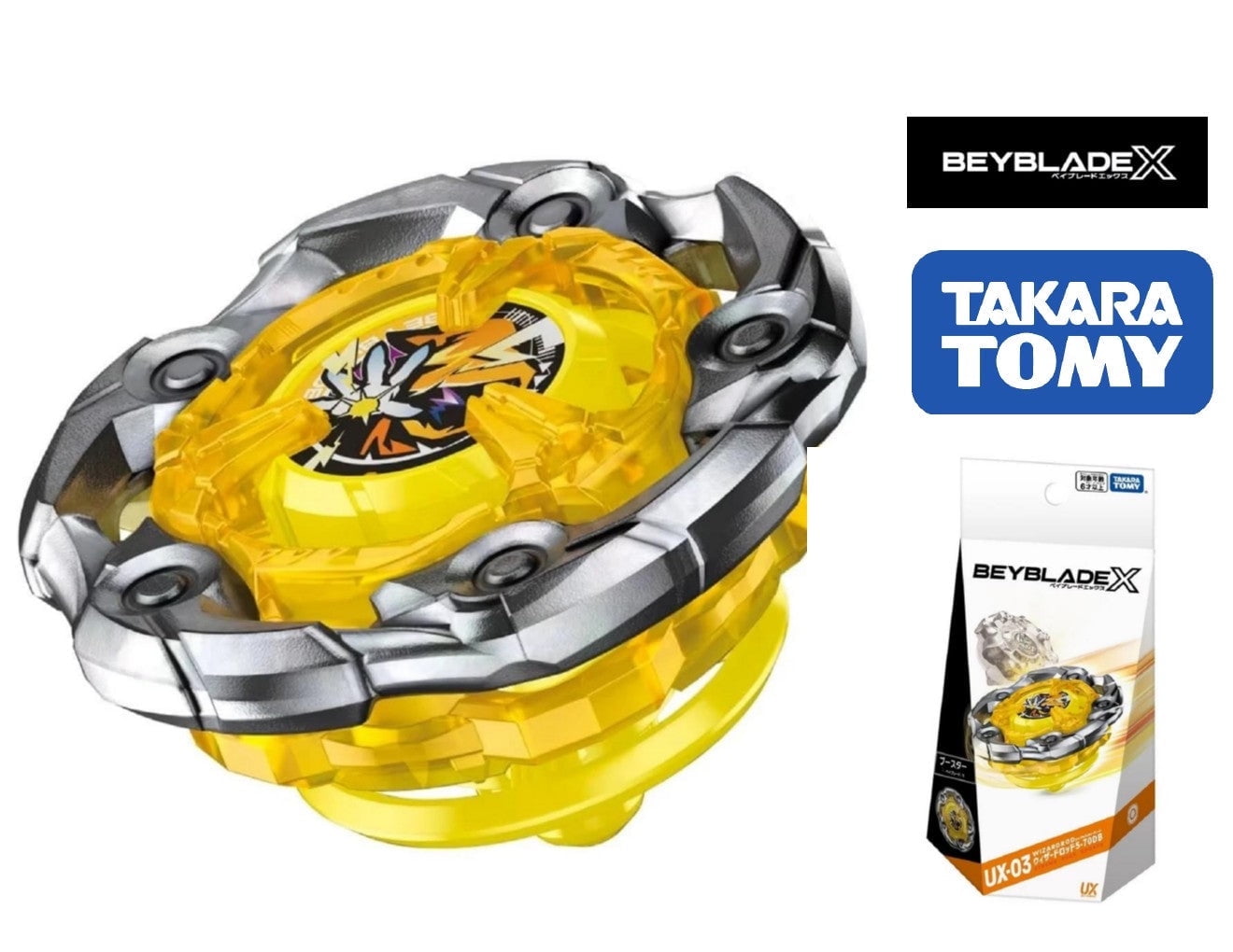 Takara Tomy Beyblade X WizardRod Booster UX-03, Stamina Type, Yellow ...