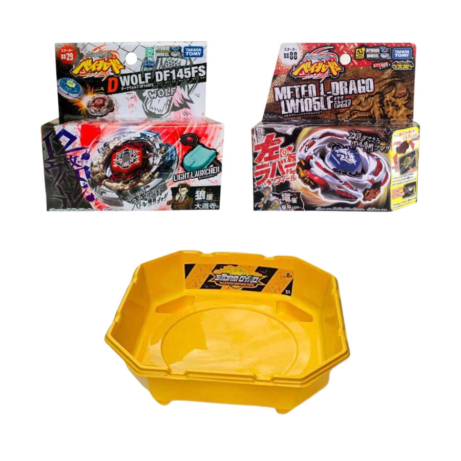 Takara Tomy Meteo L Drago White & Dark Wolf Metal 2 Pack with ...